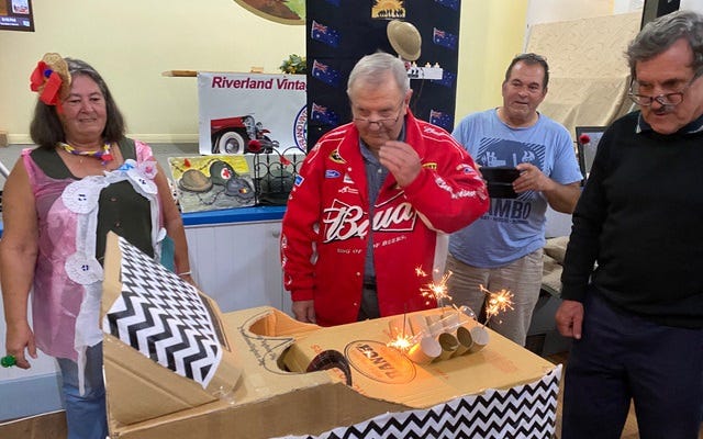 Car clubbers create cardboard contraptions on inaugural Conrad Weekend