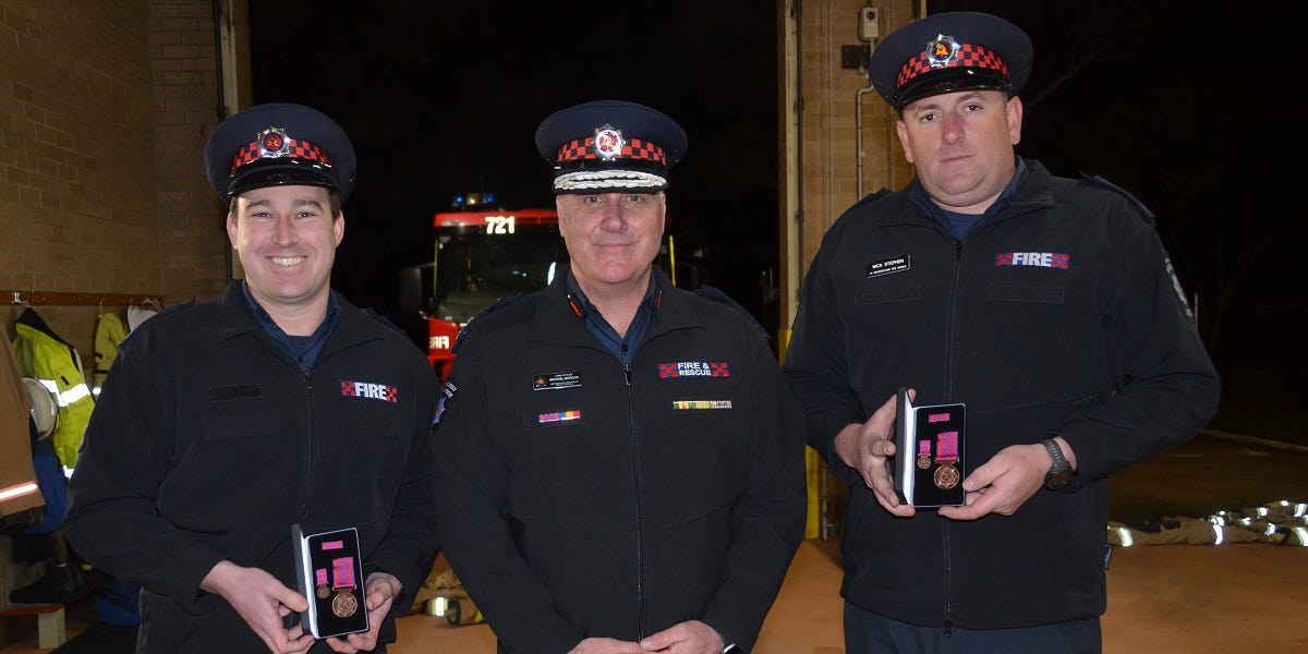 Murray Bridge MFS firefighters recognised for exemplary service