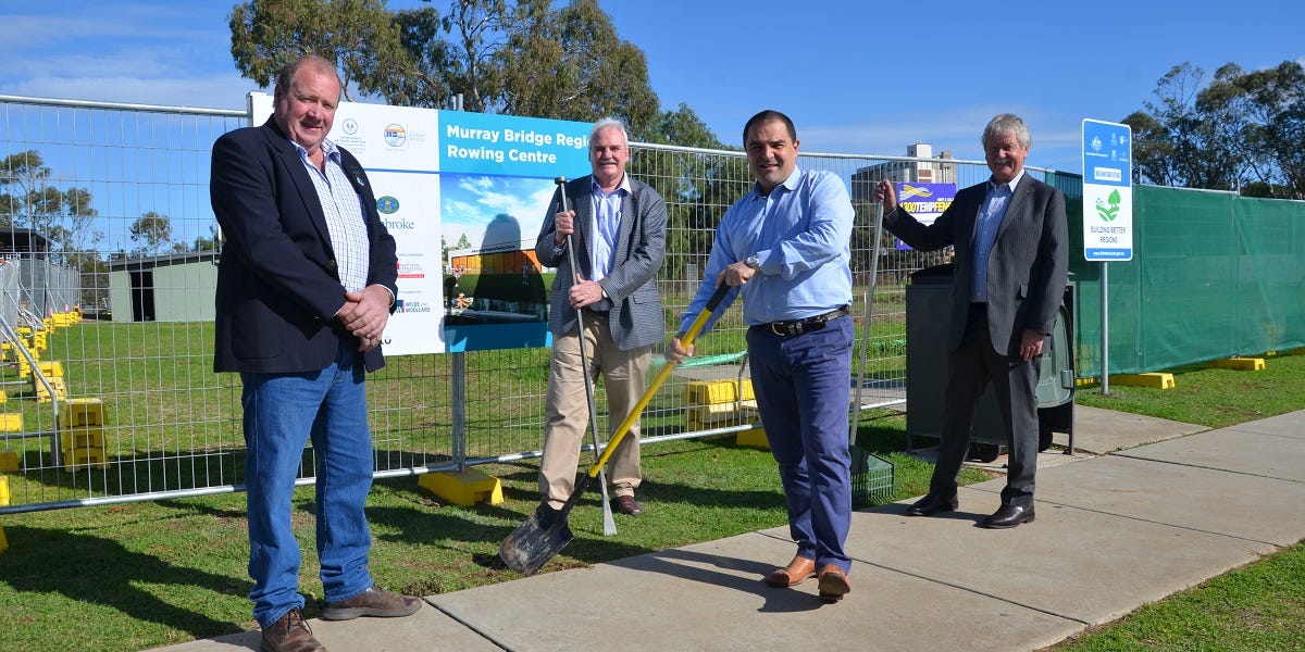 Work on Murray Bridge's riverfront rowing centre begins