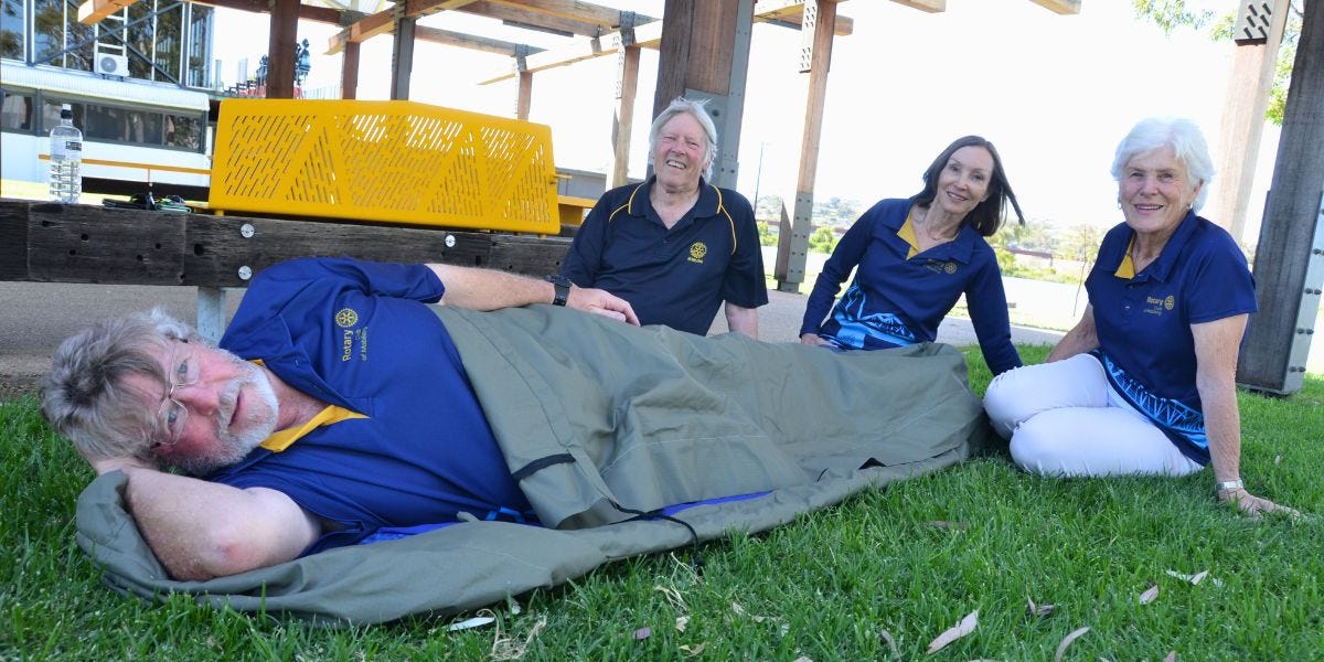 Rotary Club will make swags available to locals sleeping rough